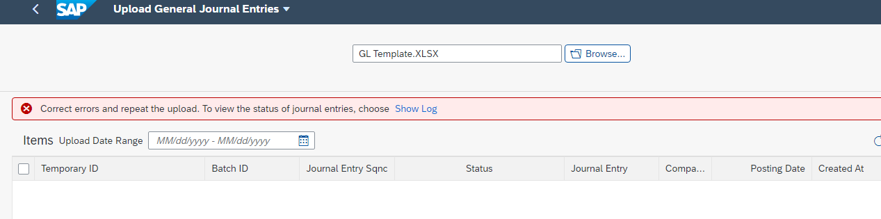 Upload General Journal Entries S/4Hana Fiori App | SAP Blog
