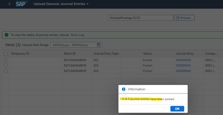 Upload General Journal Entries S/4Hana Fiori App | SAP Audit Blog